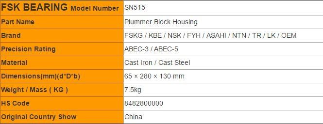Heavy Duty SN513, SN514, SN515 Plummer Block Housing ตัวเรือนแบบแยกส่วน ...
